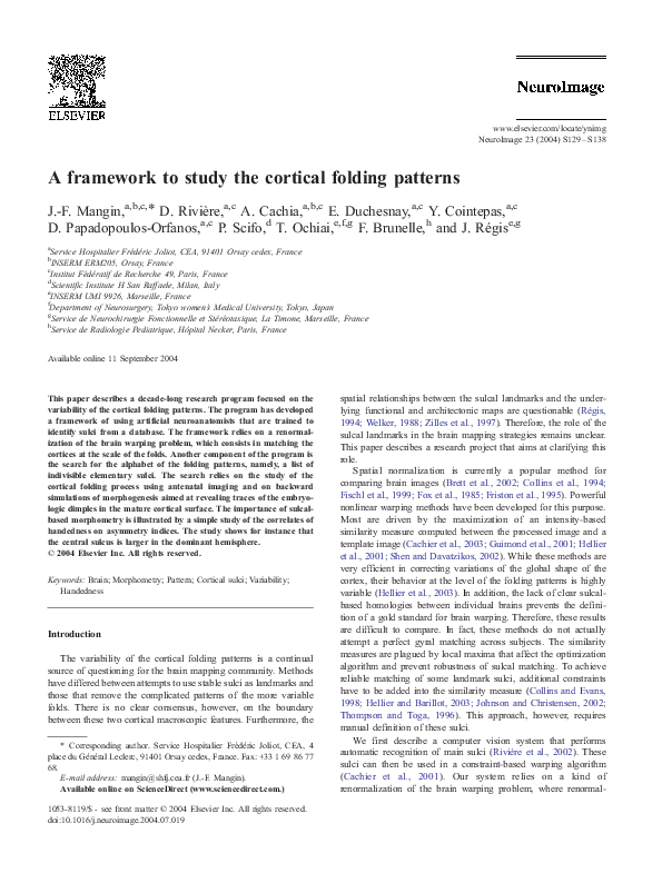 (PDF) A framework to study the cortical folding patterns | francis Brunelle - Academia.edu