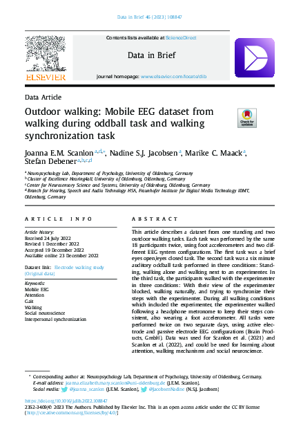 (PDF) Outdoor walking: Mobile EEG dataset from walking during oddball ...