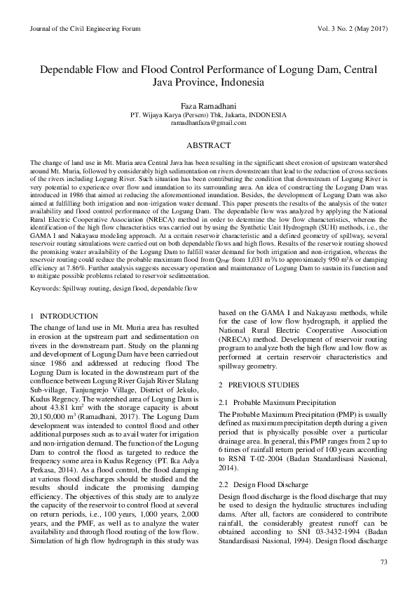 (PDF) Dependable Flow and Flood Control Performance of Logung Dam ...