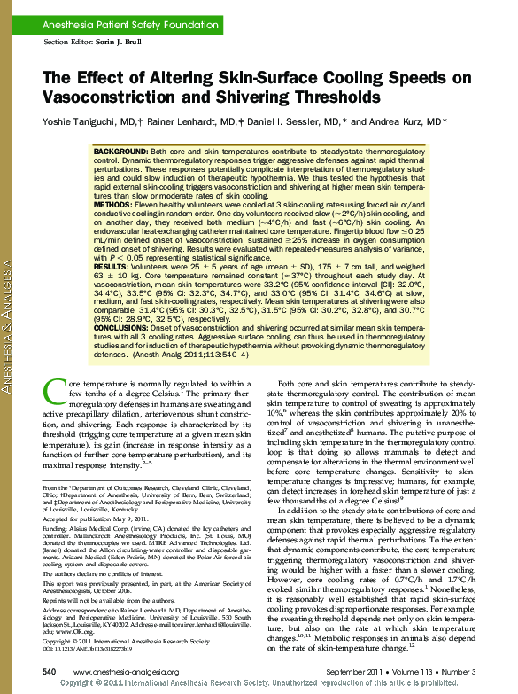 (PDF) The Effect of Altering Skin-Surface Cooling Speeds on ...