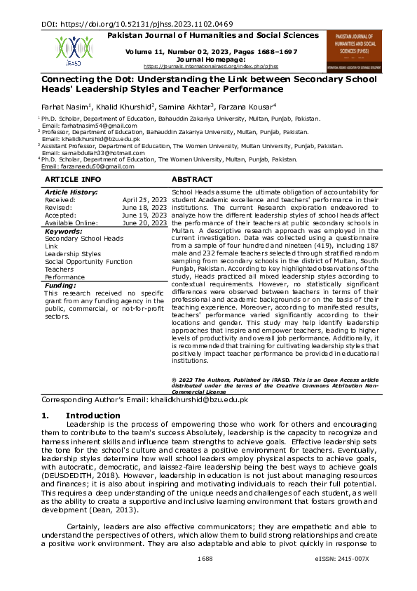 (PDF) Connecting the Dot: Understanding the Link between Secondary ...