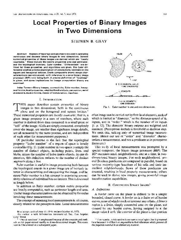 (PDF) Local Properties of Binary Images in Two Dimensions