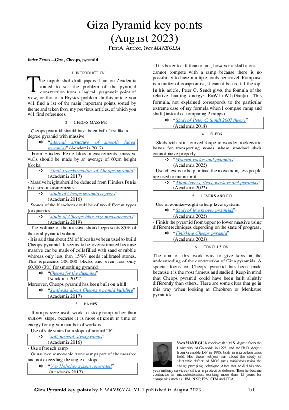 (PDF) Giza Pyramid key points