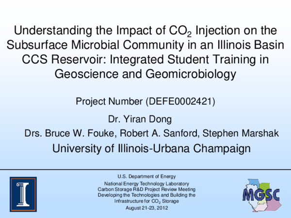 (PDF) Recovery Act: Understanding the Impact of CO{sub 2} Injection on ...