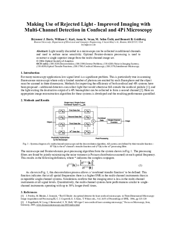(PDF) Making Use of Rejected Light - Improved Imaging with Multi ...