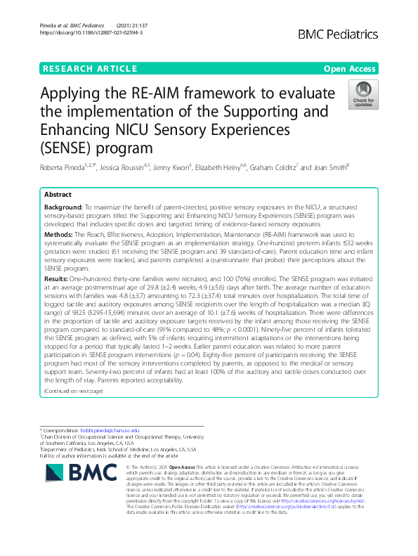 Pdf Applying The Re Aim Framework To Evaluate The Implementation Of The Supporting And