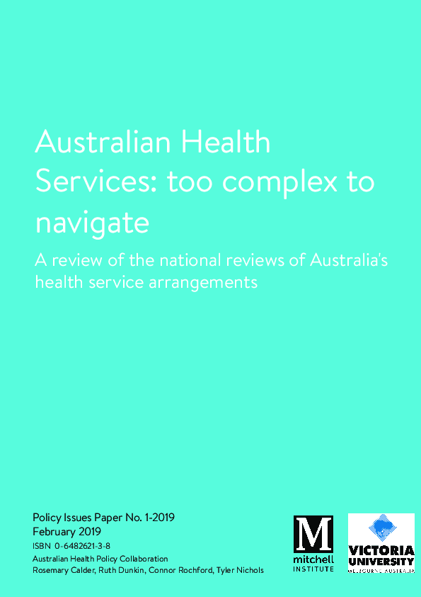 (PDF) Australian health services: too complex to navigate: a review of ...