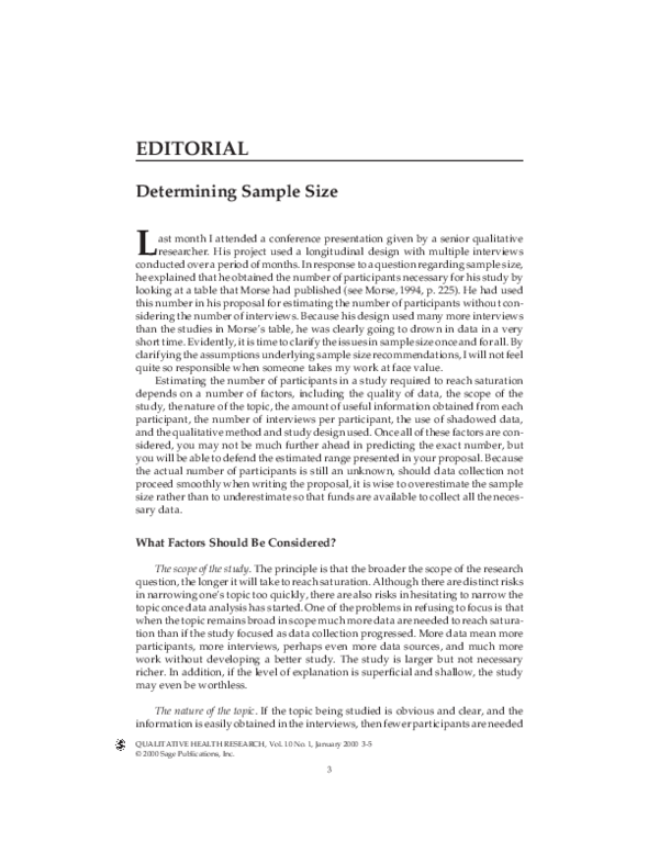 (PDF) Determining Sample Size