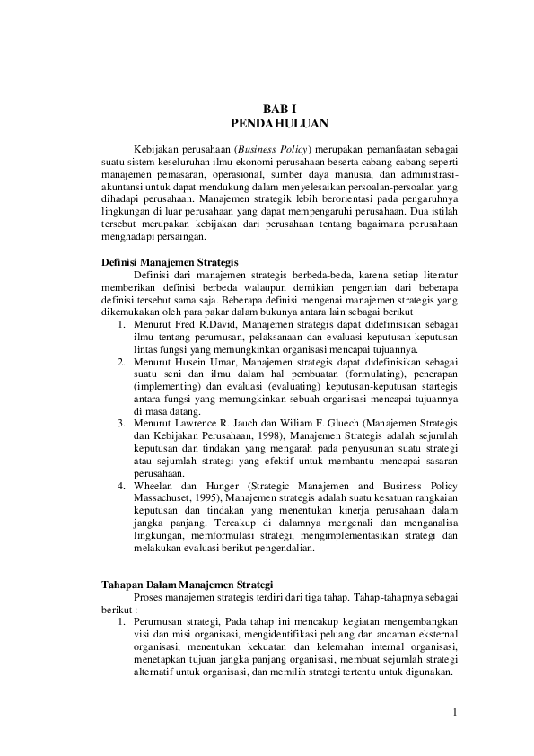 (PDF) Konsep Dasar Manajemen Strategi