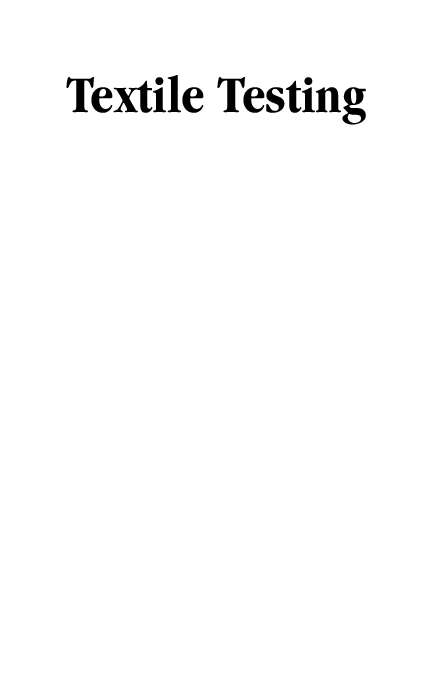 (PDF) Textile Testing