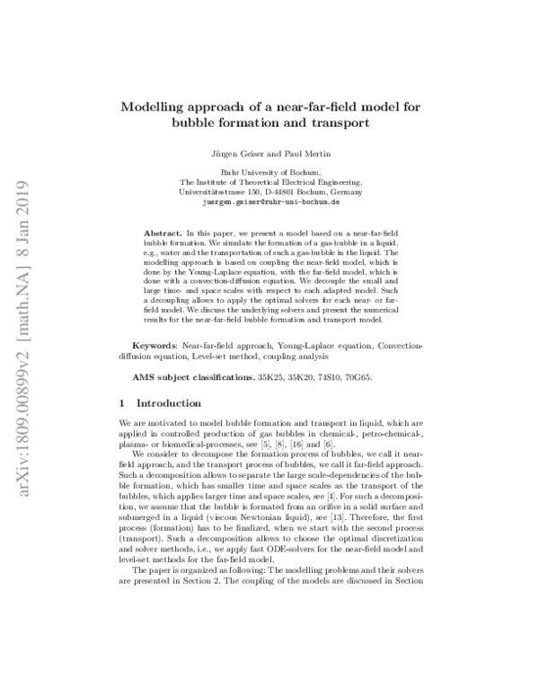 (PDF) Modelling approach of a near-far-field model for bubble formation ...