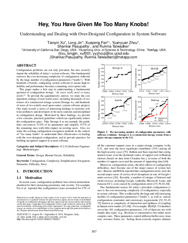 (PDF) Hey, you have given me too many knobs!: understanding and dealing with over-designed ...