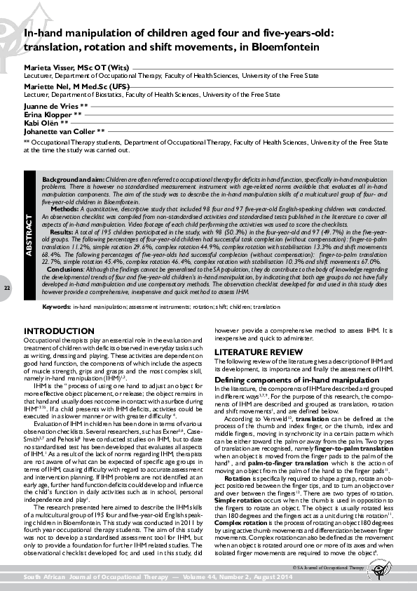 (PDF) In-hand manipulation of children aged four and five-years-old ...