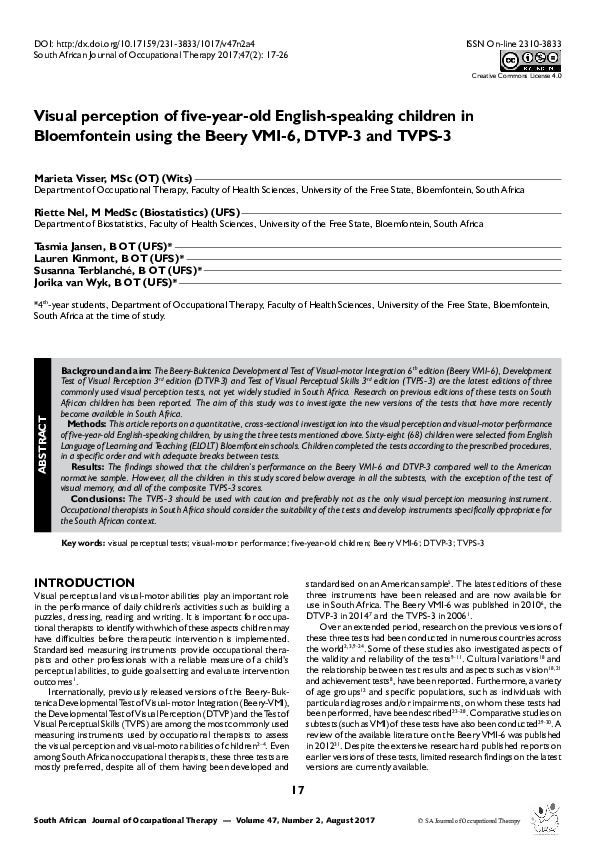 (PDF) Visual perception of five-year-old English-speaking children in ...