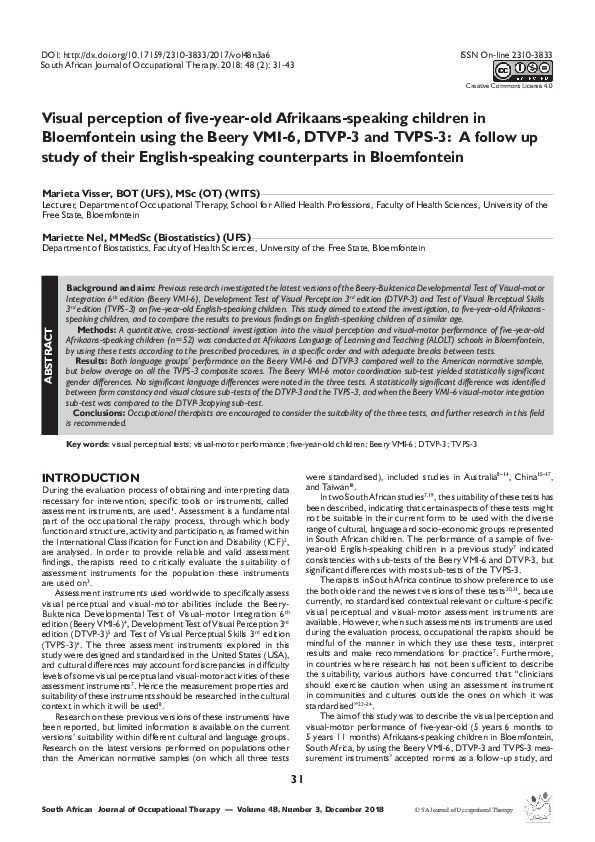(PDF) Visual perception of five-year-old Afrikaans-speaking children in ...