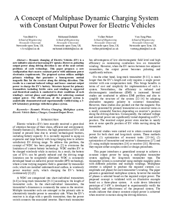 (PDF) A Concept of Multiphase Dynamic Charging System with Constant Output Power for Electric ...