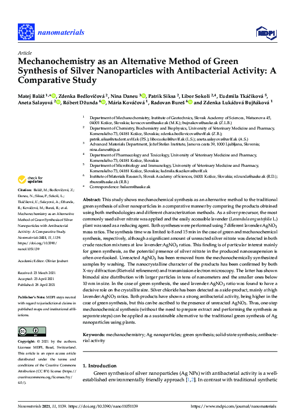 (PDF) Mechanochemistry as an Alternative Method of Green Synthesis of ...