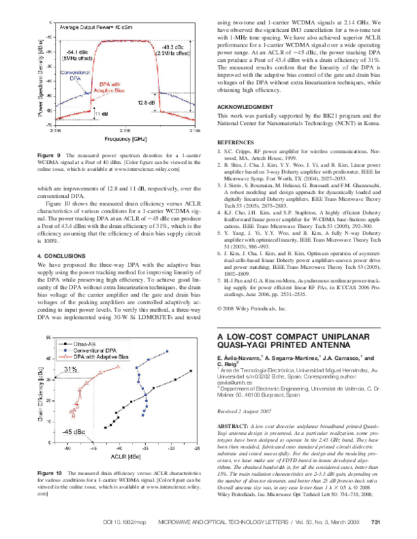(PDF) A low-cost compact uniplanar Quasi–Yagi printed antenna