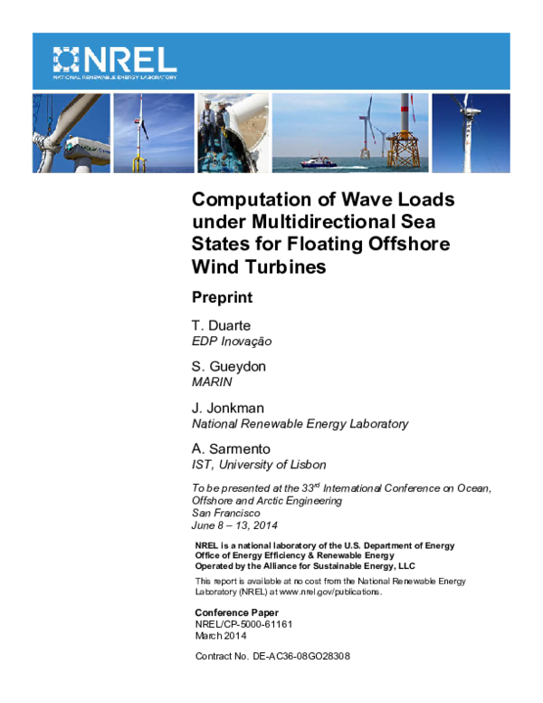 (PDF) Computation of Wave Loads Under Multidirectional Sea States for ...