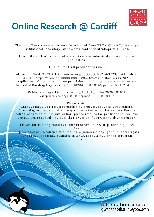 (PDF) Application of circular economy principles in buildings: A ...