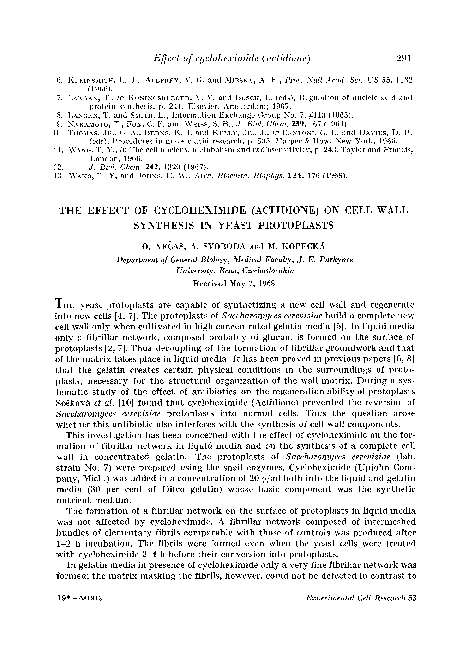(PDF) The effect of cycloheximide (actidione) on cell wall synthesis in ...