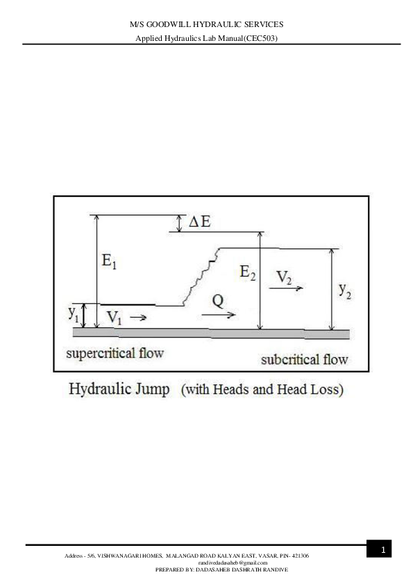 (PDF) Hydraulic Jump