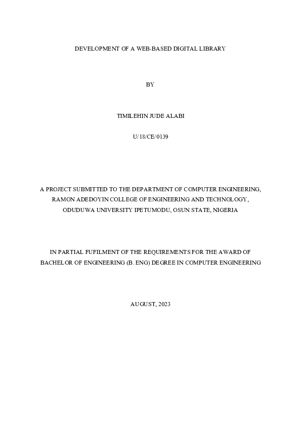 (PDF) Development of a Web-Based Digital Library