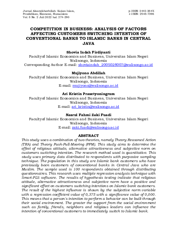 (PDF) Competition in Business: Analysis of Factors Affecting Customers ...