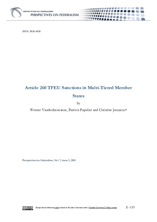 (PDF) Article 260 TFEU Sanctions in Multi-Tiered Member States