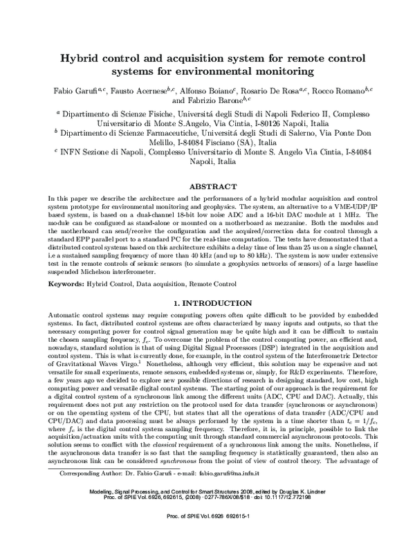 (PDF) Hybrid control and acquisition system for remote control systems ...