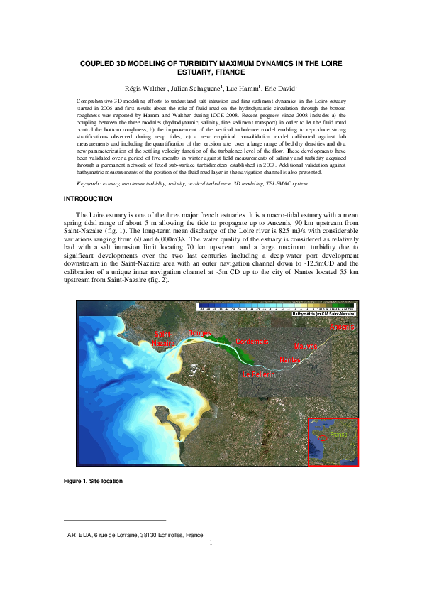 (PDF) Coupled 3D Modeling of Turbidity Maximum Dynamics in the Loire ...
