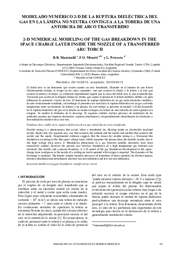 (PDF) 2-D Numerical Modeling of the Gas Breakdown in the Space Charge Layer Inside the Nozzle of ...