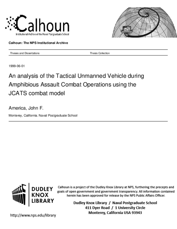 (PDF) An Analysis of the Tactical Unmanned Vehicle During Amphibious ...