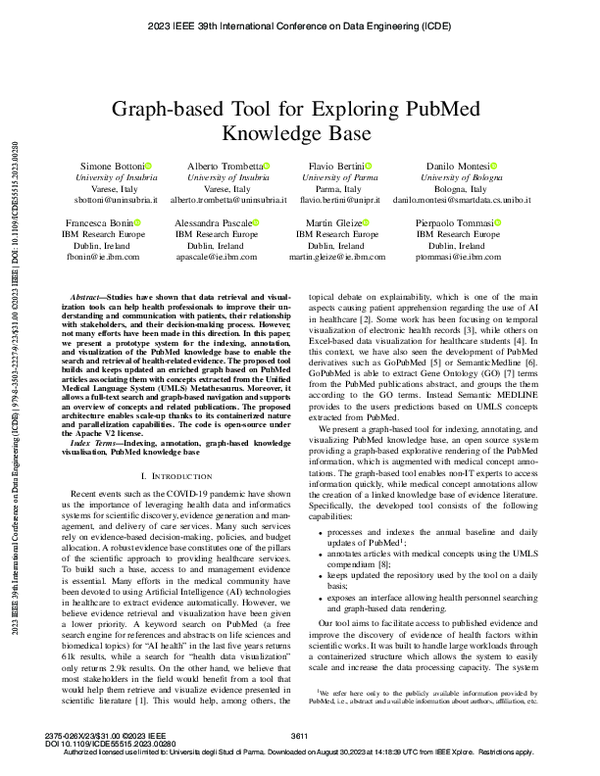 (PDF) Graph-based Tool for Exploring PubMed Knowledge Base