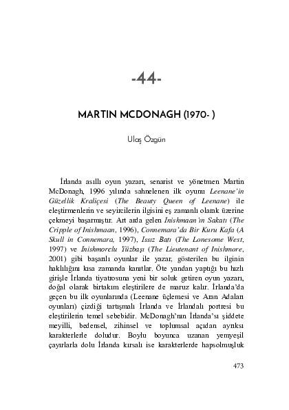 (PDF) Martin McDonagh