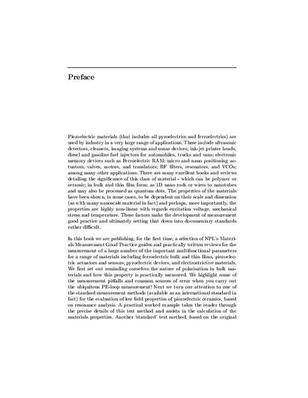 (PDF) Characterisation of Pyroelectric Materials