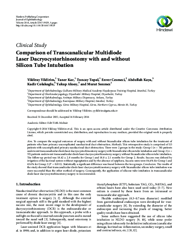 (PDF) Comparison of Transcanalicular Multidiode Laser ...