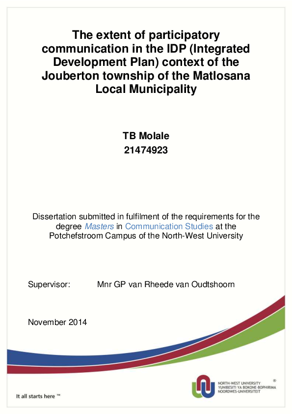 (PDF) The extent of participatory communication in the IDP (Integrated ...