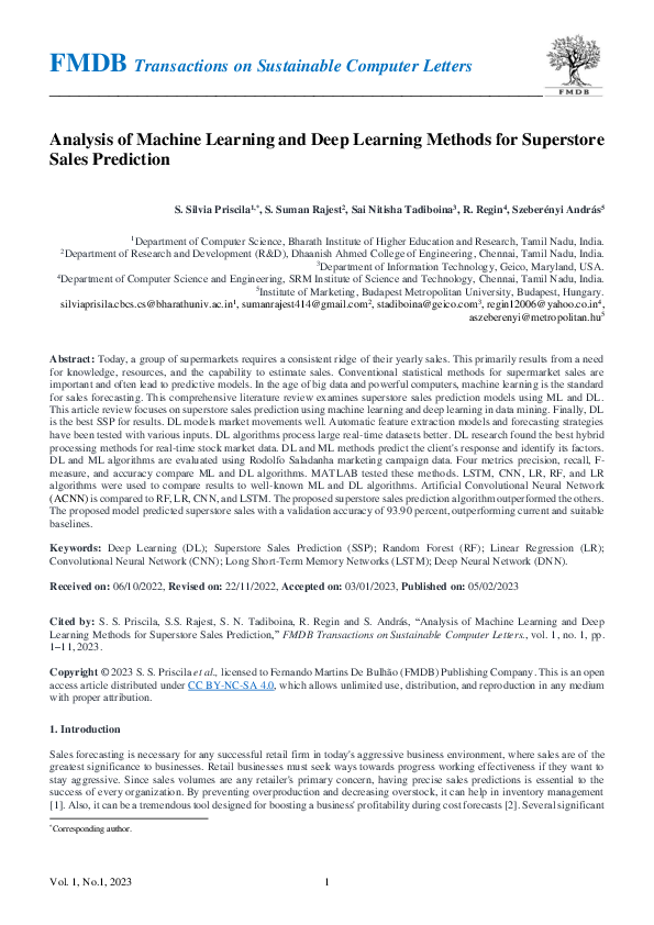 (PDF) Analysis of Machine Learning and Deep Learning Methods for ...