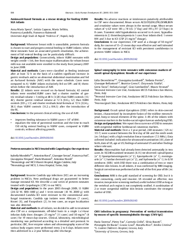 (PDF) Aminoacid-based formula as a rescue strategy for feeding VLBW SGA ...