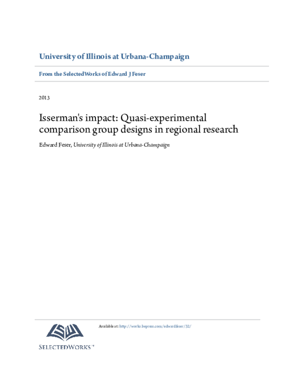 (PDF) Isserman’s Impact