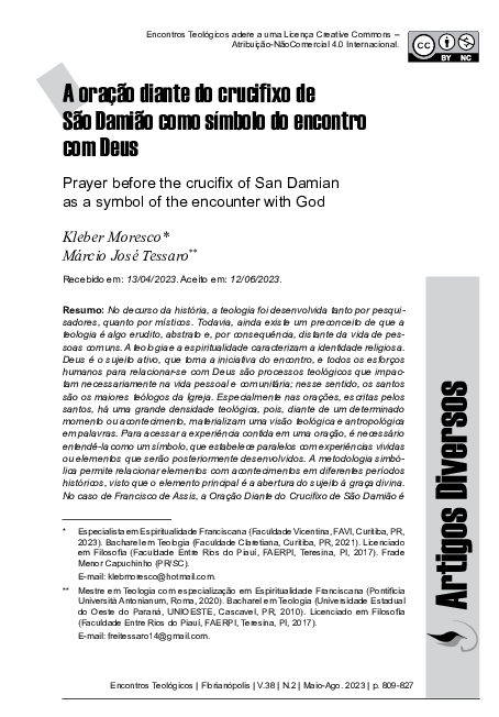 (PDF) A oração diante do crucifixo de São Damião como símbolo do ...
