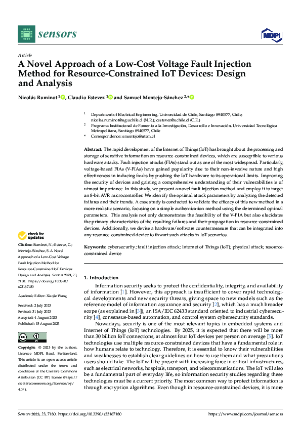 (PDF) A Novel Approach of a Low-Cost Voltage Fault Injection Method for Resource-Constrained IoT ...