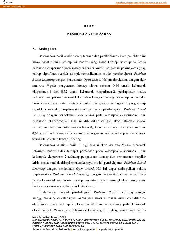 (PDF) Implementasi Problem Based Learning Open Ended Dalam Meningkatkan Penguasaan Konsep Dan ...