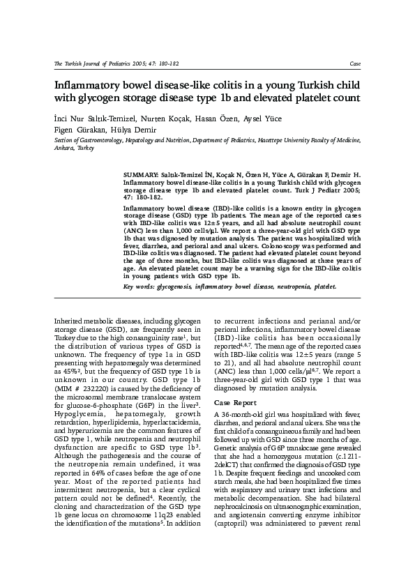 (PDF) Inflammatory bowel disease-like colitis in a young Turkish child ...