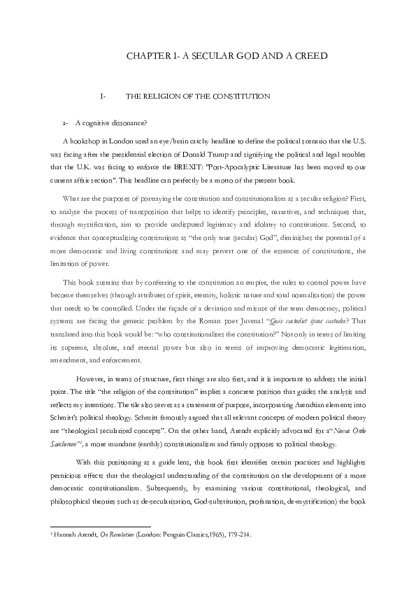 (PDF) CHAPTER I-A SECULAR GOD AND A CREED I-THE RELIGION OF THE ...
