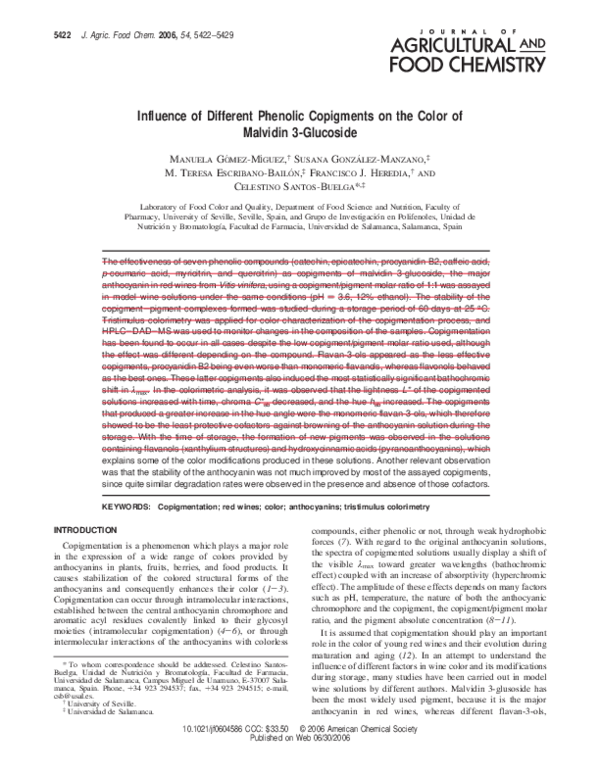 (PDF) Influence of Different Phenolic Copigments on the Color of ...