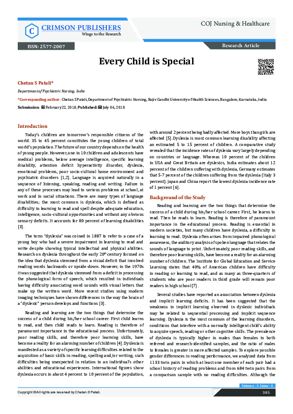 (PDF) Every Child is Special