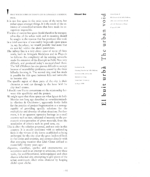 (PDF) El buit urbà = The urban void