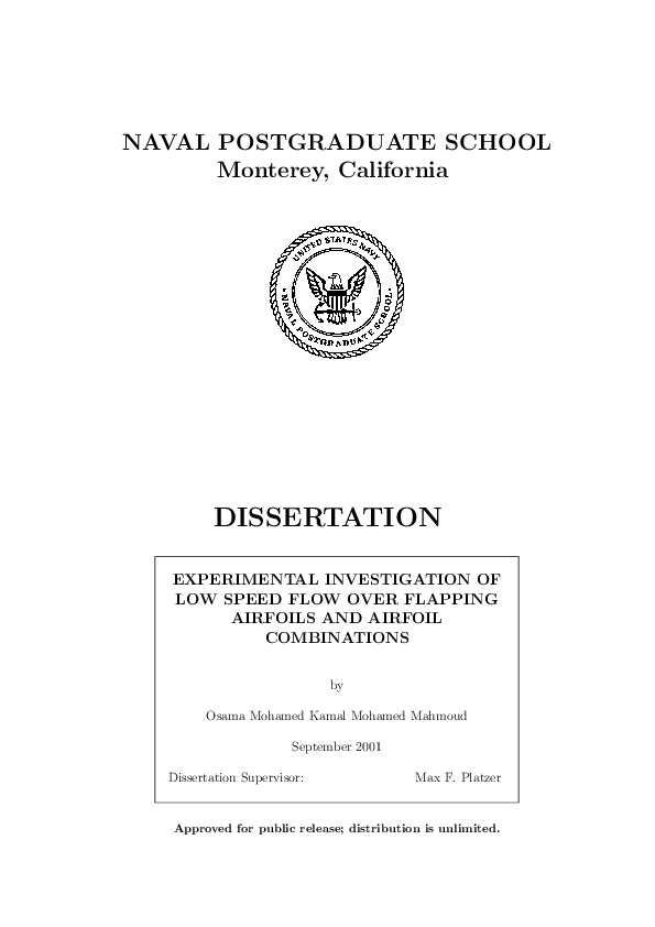 Pdf Experimental Investigation Of Low Speed Flow Over Flapping Airfoils And Airfoil Combinations